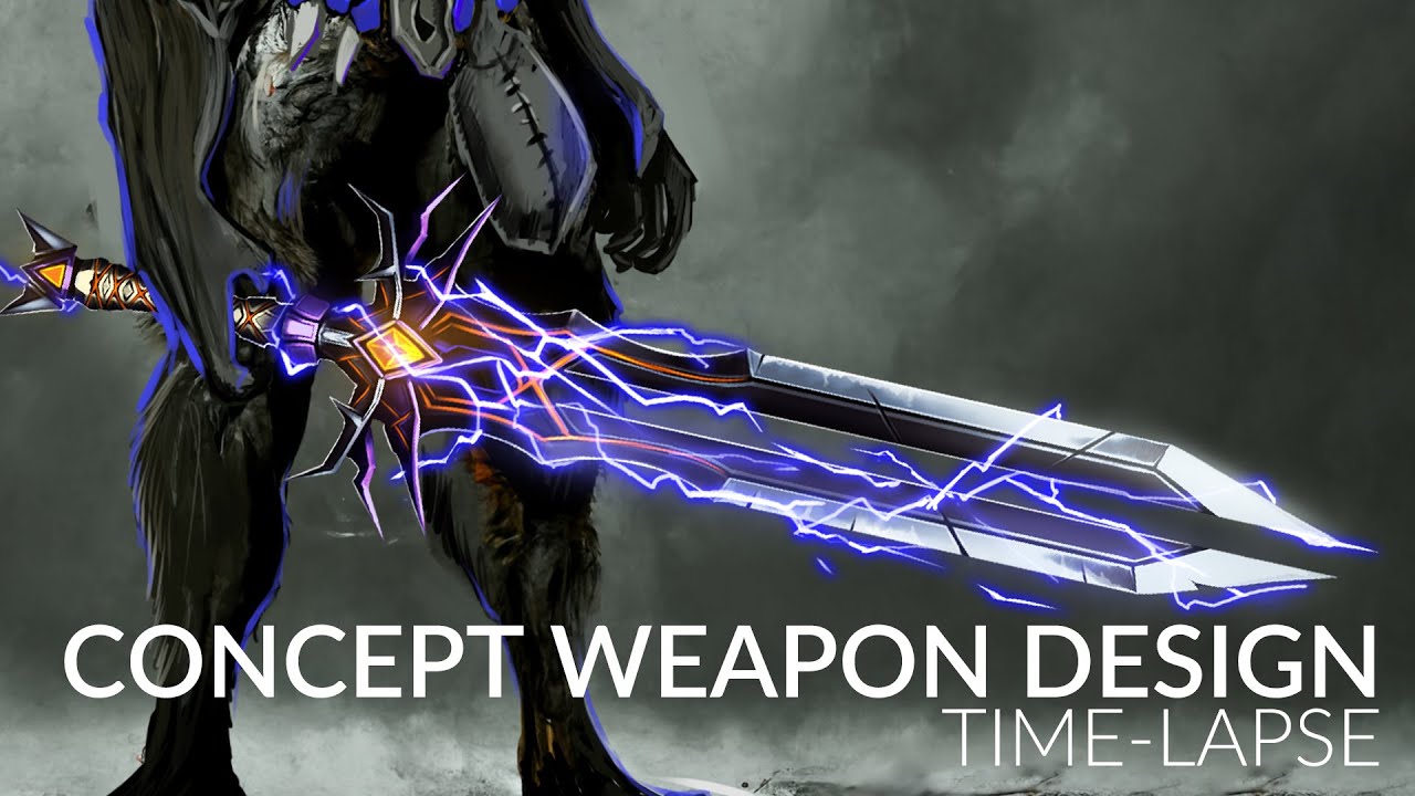 Concept Weapon Design Time-Lapse x3 speed - YouTube