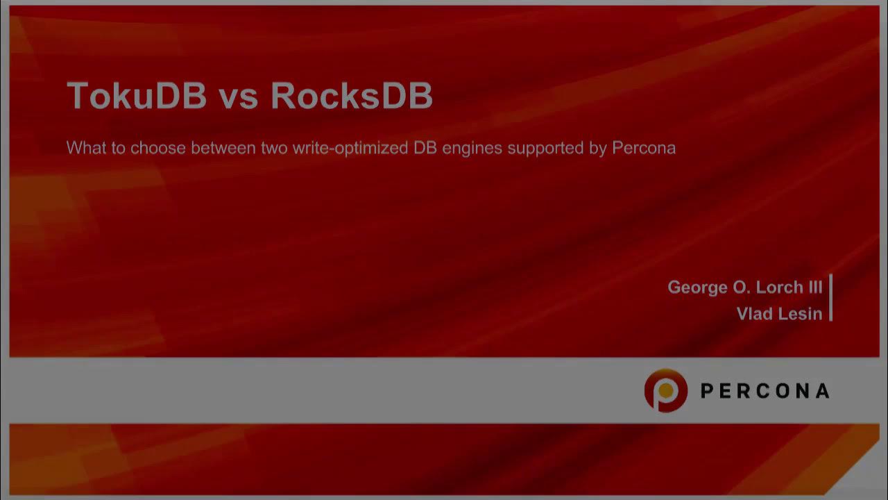 TokuDB vs RocksDB - YouTube