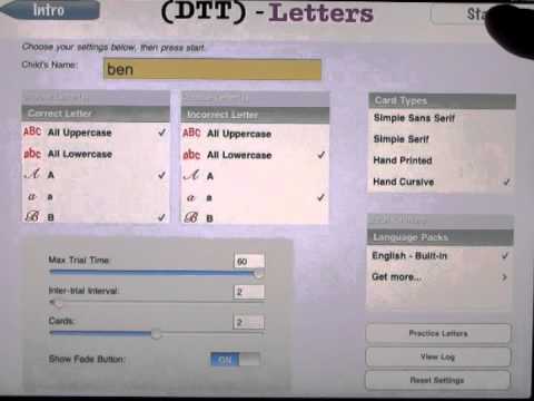 Autism Letters (DTT) - YouTube