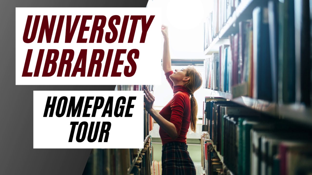 University Libraries Homepage Tour - YouTube
