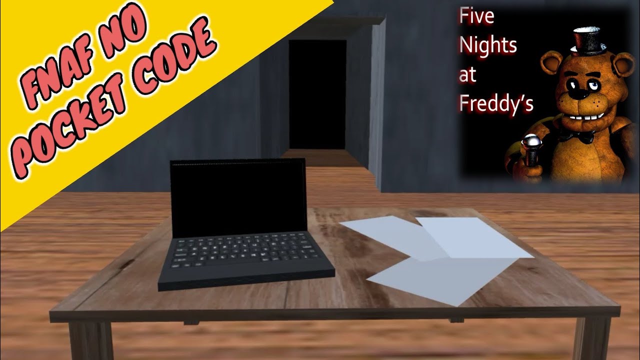CRIEI UM FIVE NIGHTS AT FREDDY'S DO ZOIO NO POCKET CODE EM 3D!!! - YouTube