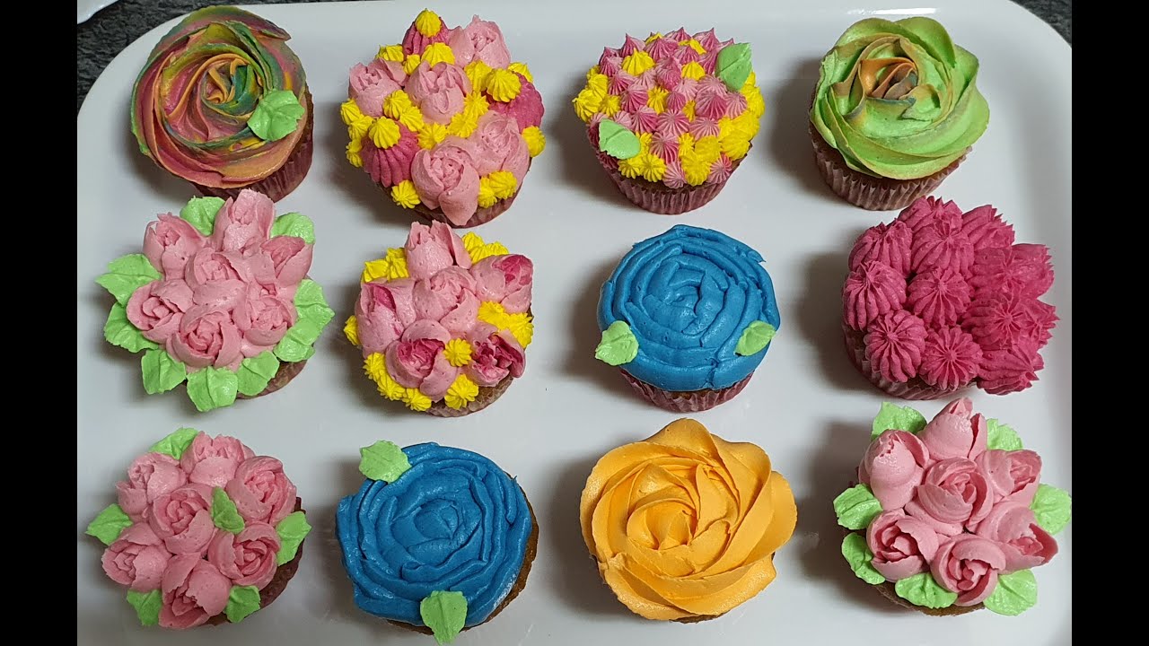 CUPCAKES DE FLORES PARA EL DÍA DE LA MADRE!!! - YouTube