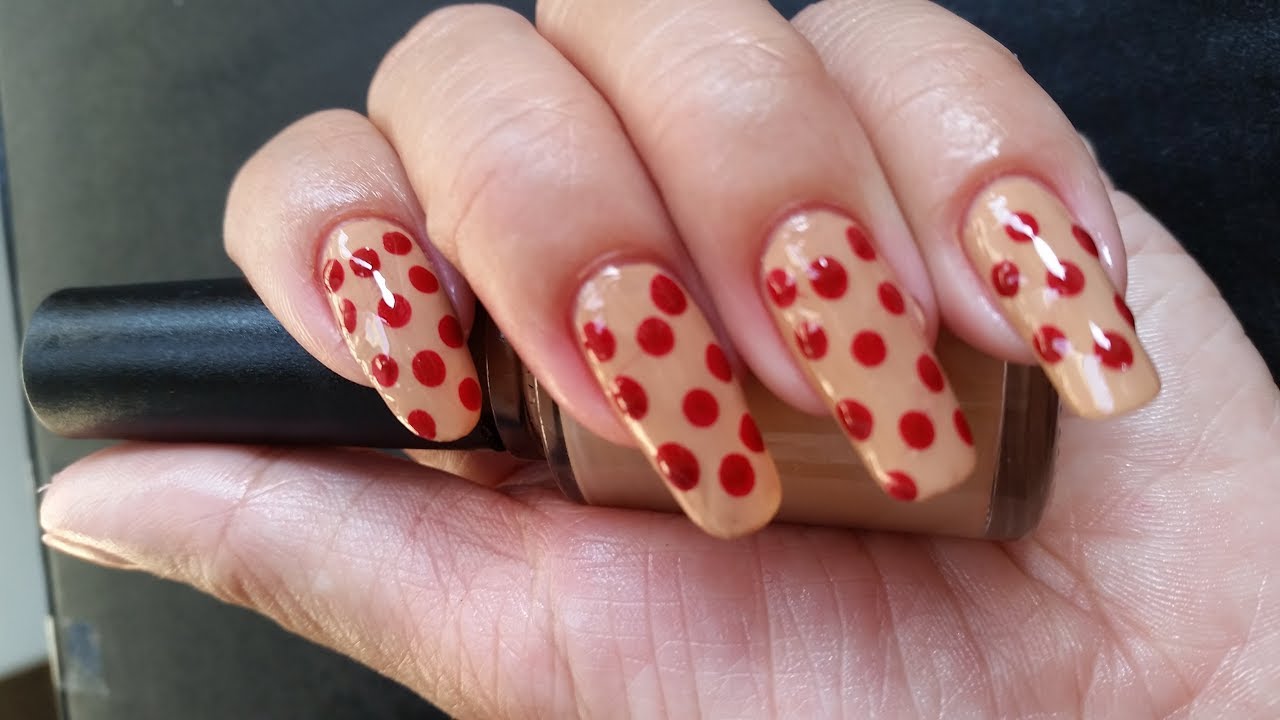 Easy Nail Art for beginners: how to do POLCA DOT NAIL ART | Lucky nail ...