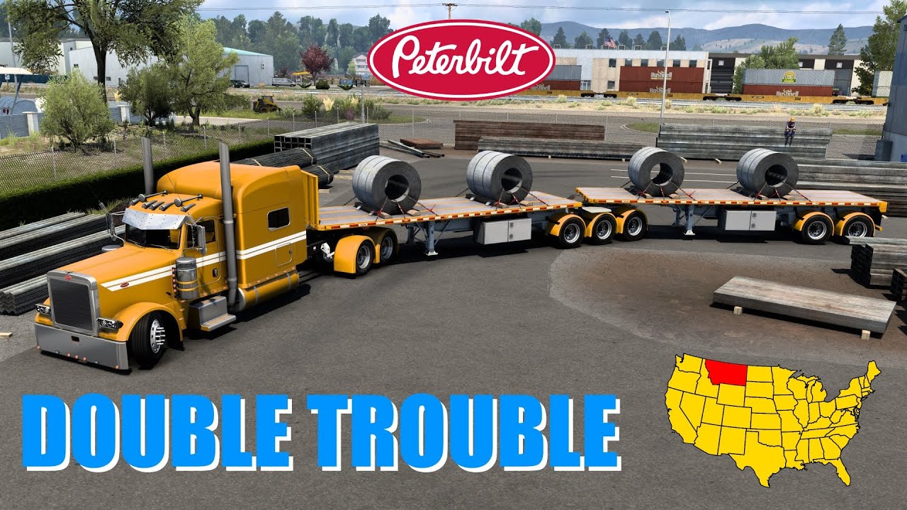 Dom's 379 & Reworked SCS B double Flatbed ATS - YouTube