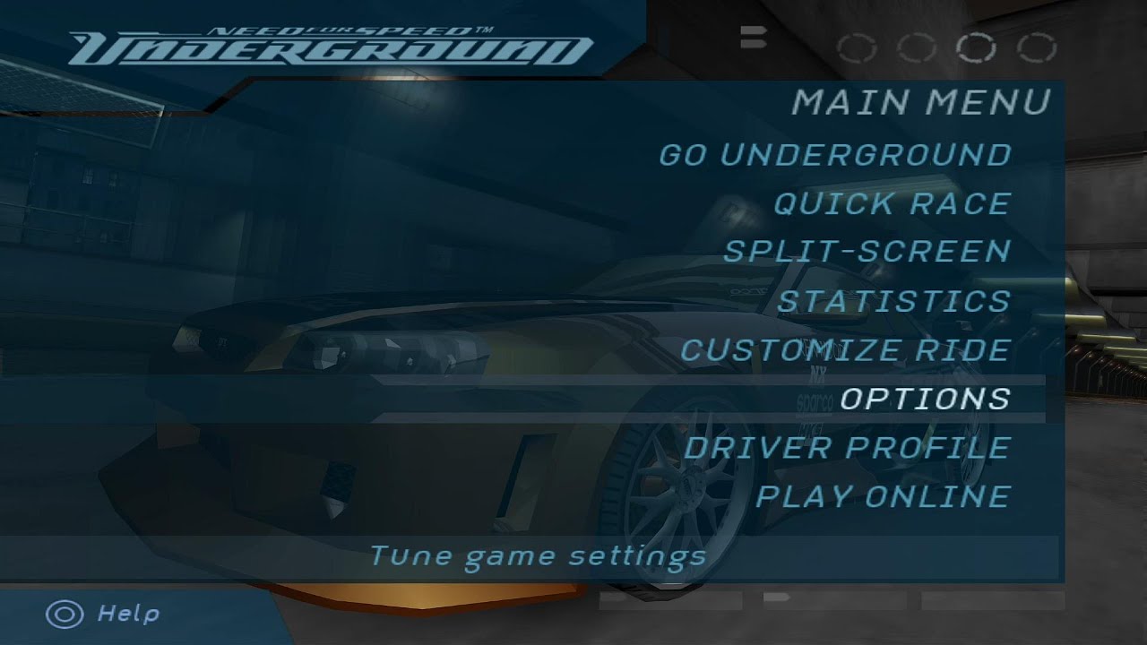 PCSX2 | Need For Speed Underground | Main Menu Music - YouTube