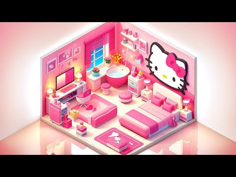 kawaii world_ membuat rumah hello kitty lucu dengan tempat tidur dan ...