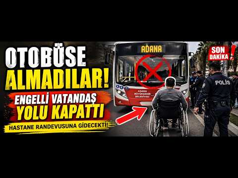 Belediye otobüsüne polis eşliğinde binebildi