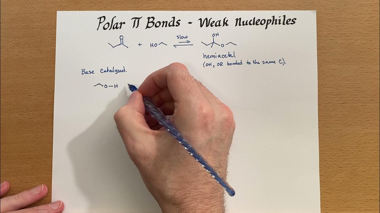 Polar Pi Bonds - Weak Nucleophiles (Hemiacetal formation) - YouTube