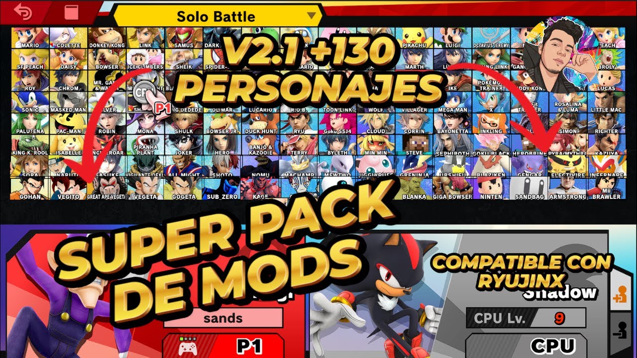 ¡Super Pack De MODS v2.1 Para Smash Ultimate 13.0.4 Con +130 Personajes ...