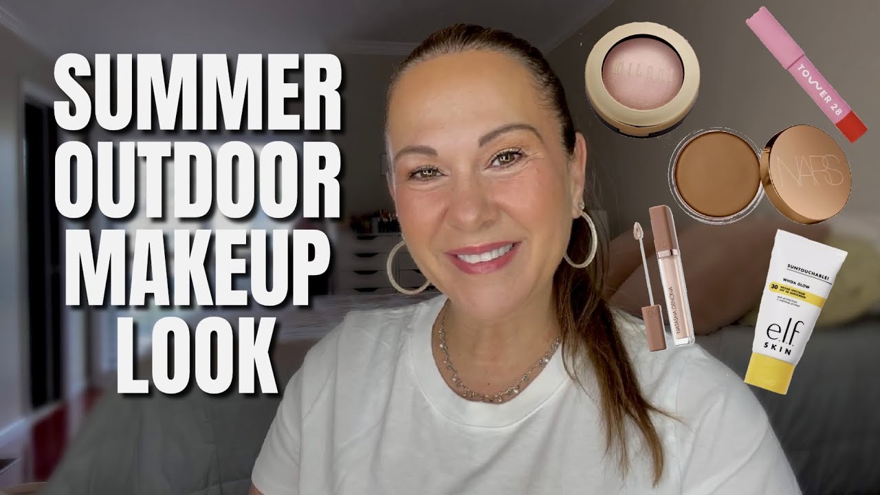 SUMMER OUTDOOR MAKEUP LOOK - YouTube