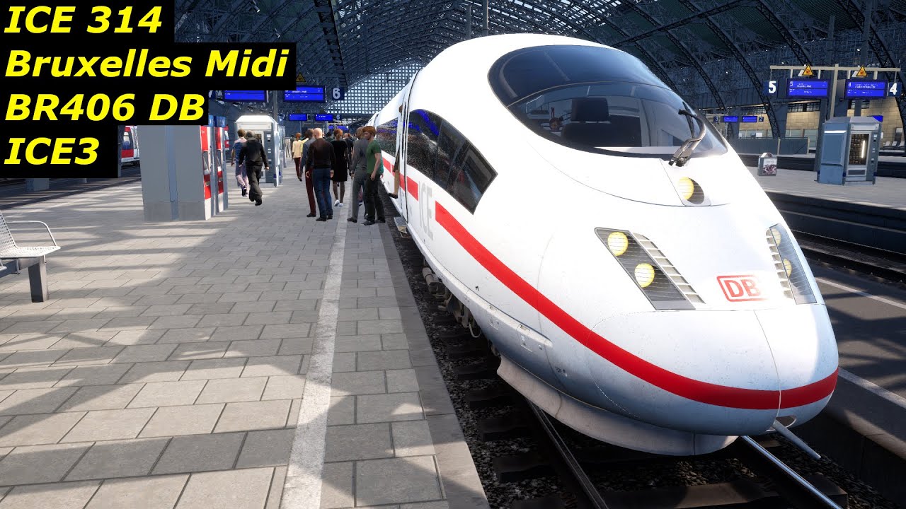 ICE 314 - Bruxelles Midi - BR406 DB - ICE3 - YouTube