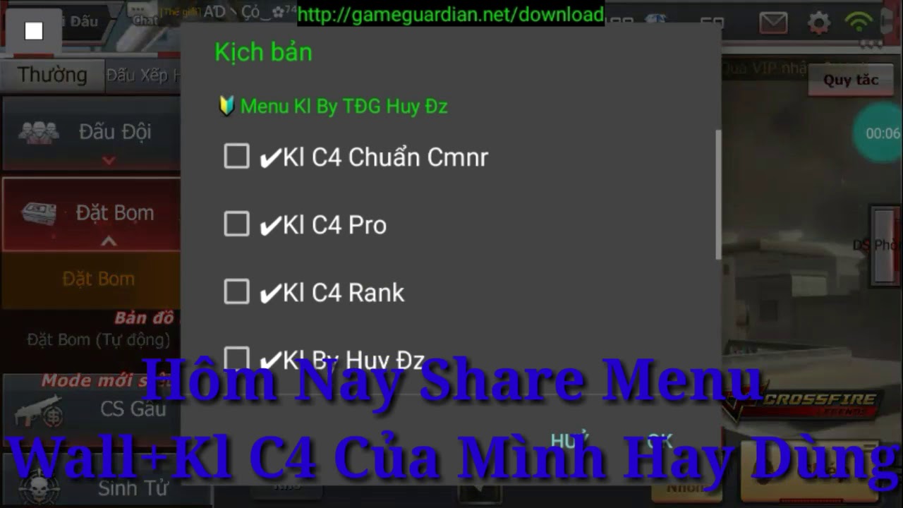 Hack CFL/Share Menu Hack Wall+Kl C4 Vip Cho Anh Em - YouTube