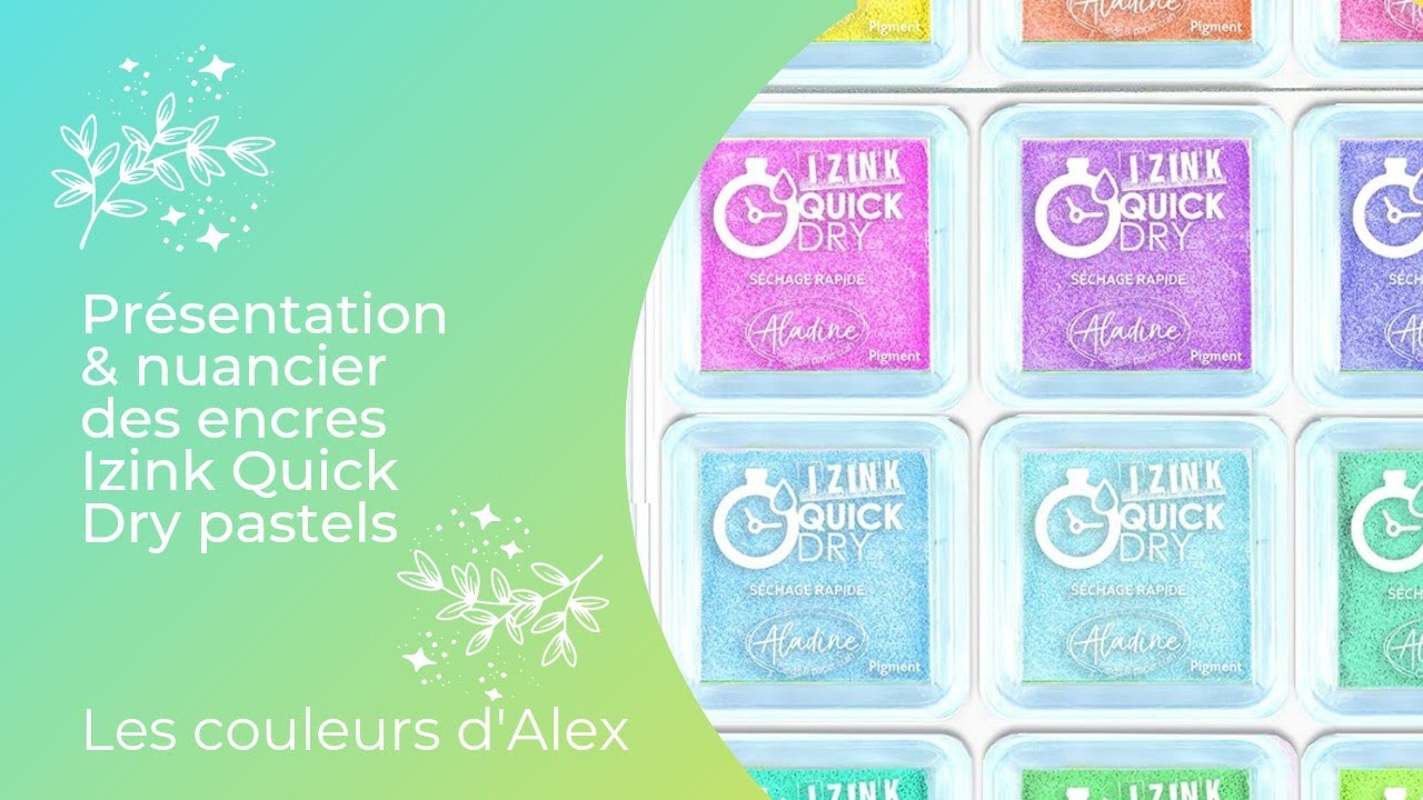 Présentation & nuancier des encres Izink Quick Dry pastels - YouTube