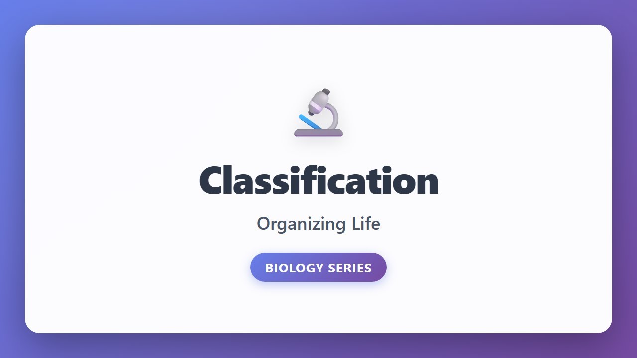 Classification: Organizing Life | Introduction to Biological ...