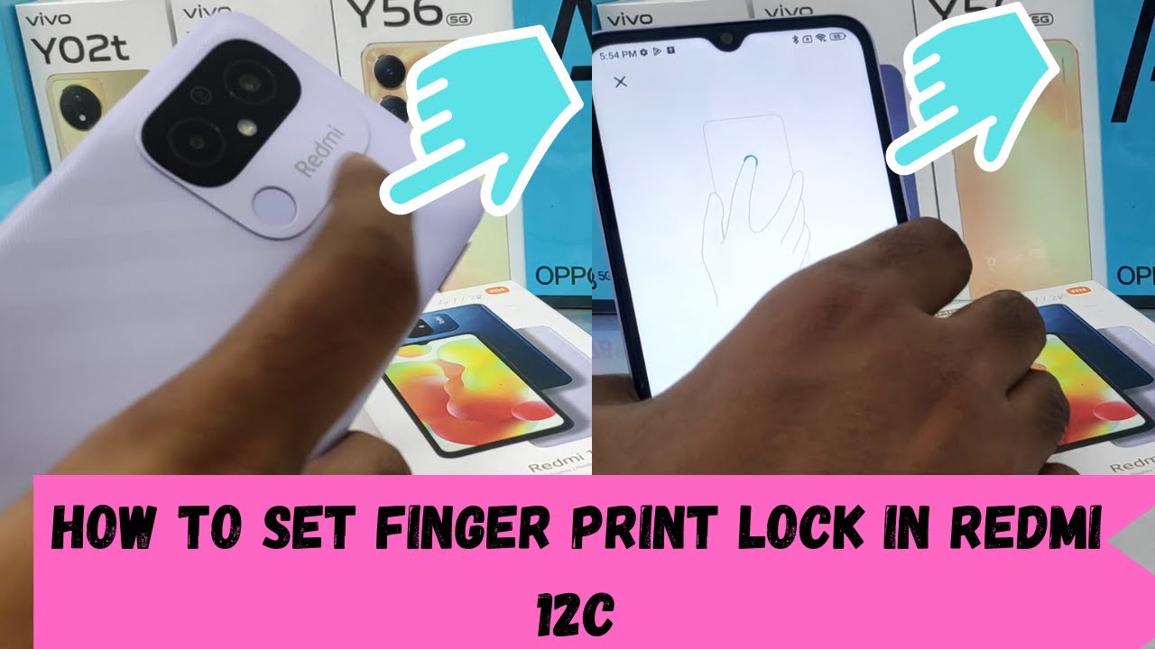 How to set fingerprint lock in REDMI 12C| How to Add Fingerprint to ...