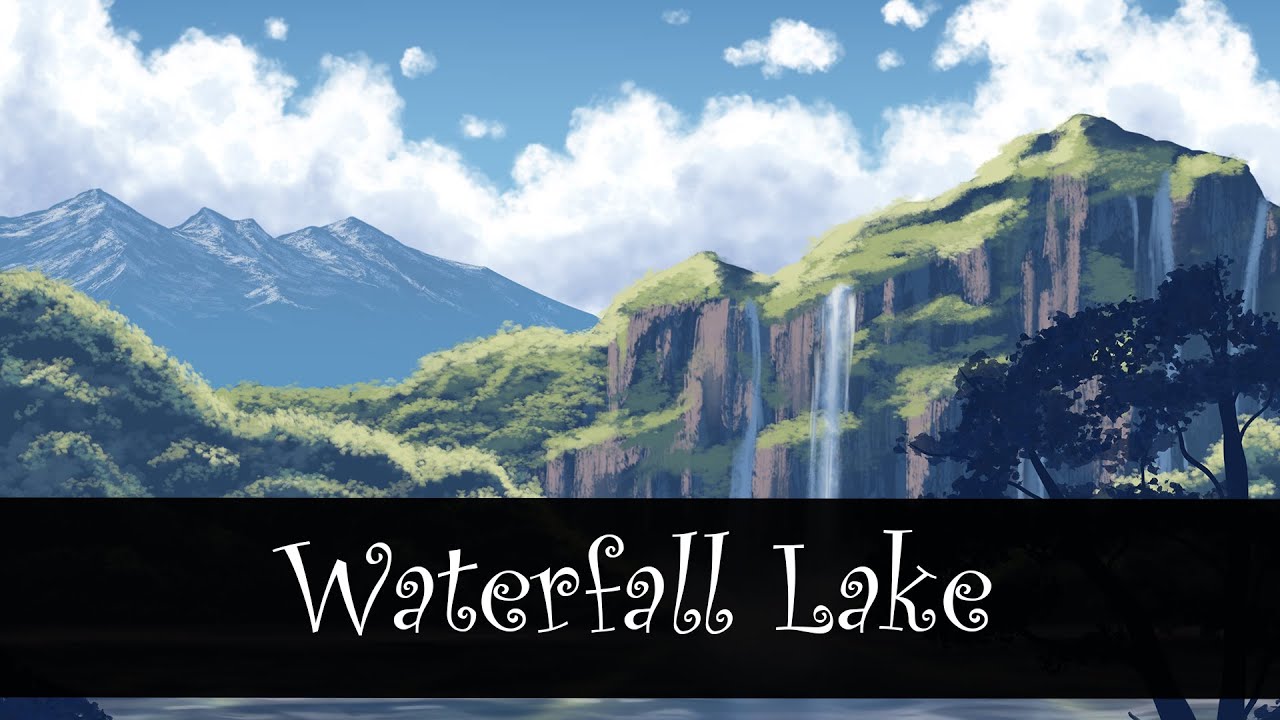 Waterfall Lake Procreate Process - YouTube