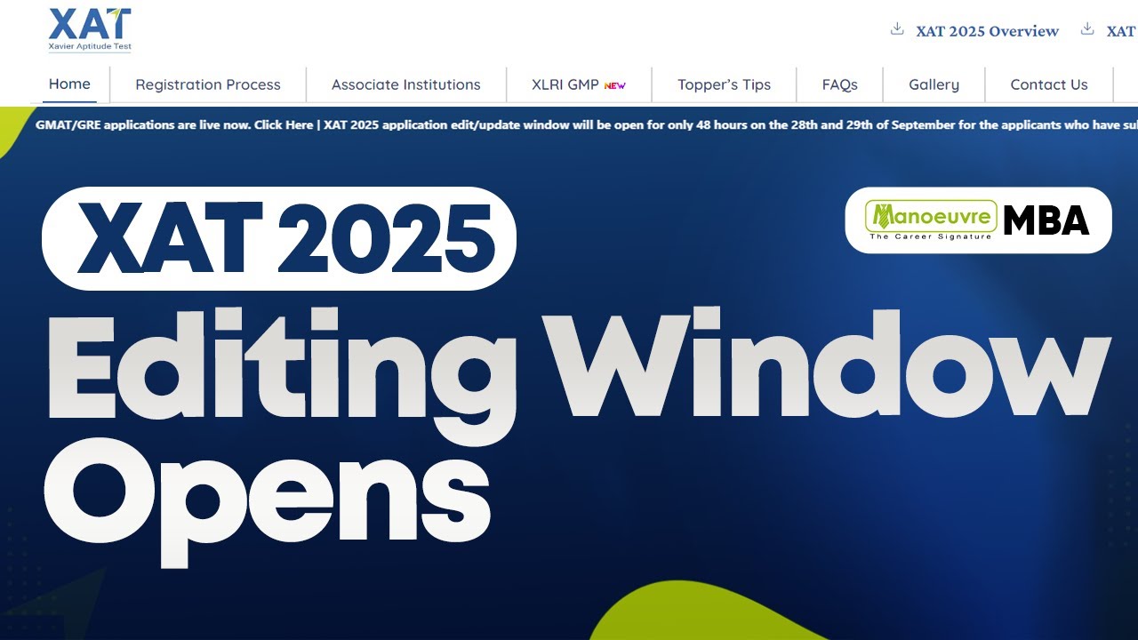 XAT 2025: Correction/Edit Window Opens | How To Edit The Form? | Latest ...