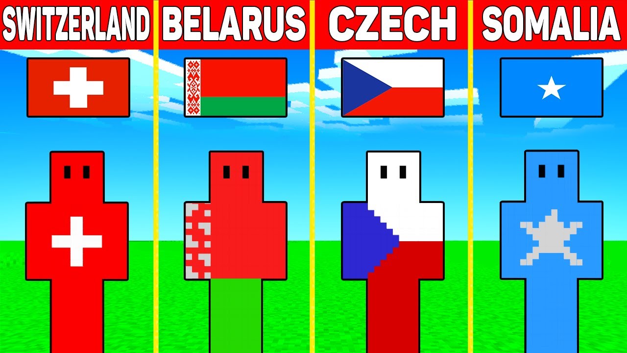 Minecraft Battle: SWITZERLAND vs BELARUS vs CZECH vs SOMALIA Country ...