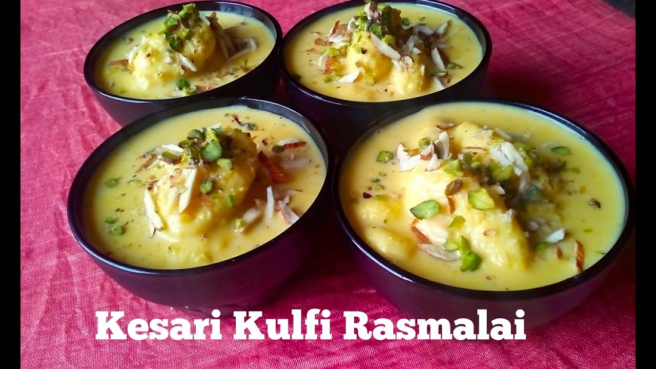 How to make Kesari Kulfi Rasmalai ( केसरी कुल्फी रसमलाई ) - YouTube