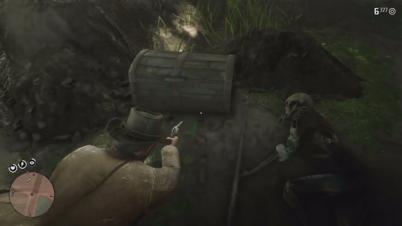 red dead redemption 2 Skeleton and treasure chest - YouTube