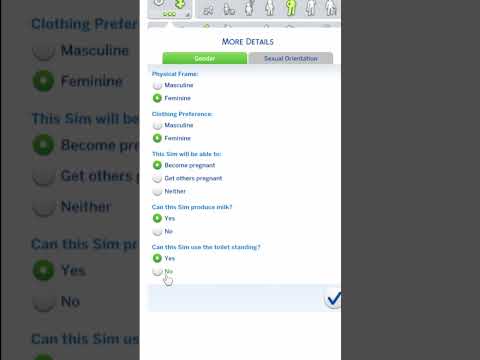 how to set gender expression and sexual orientation in the Sims 4  #sims4