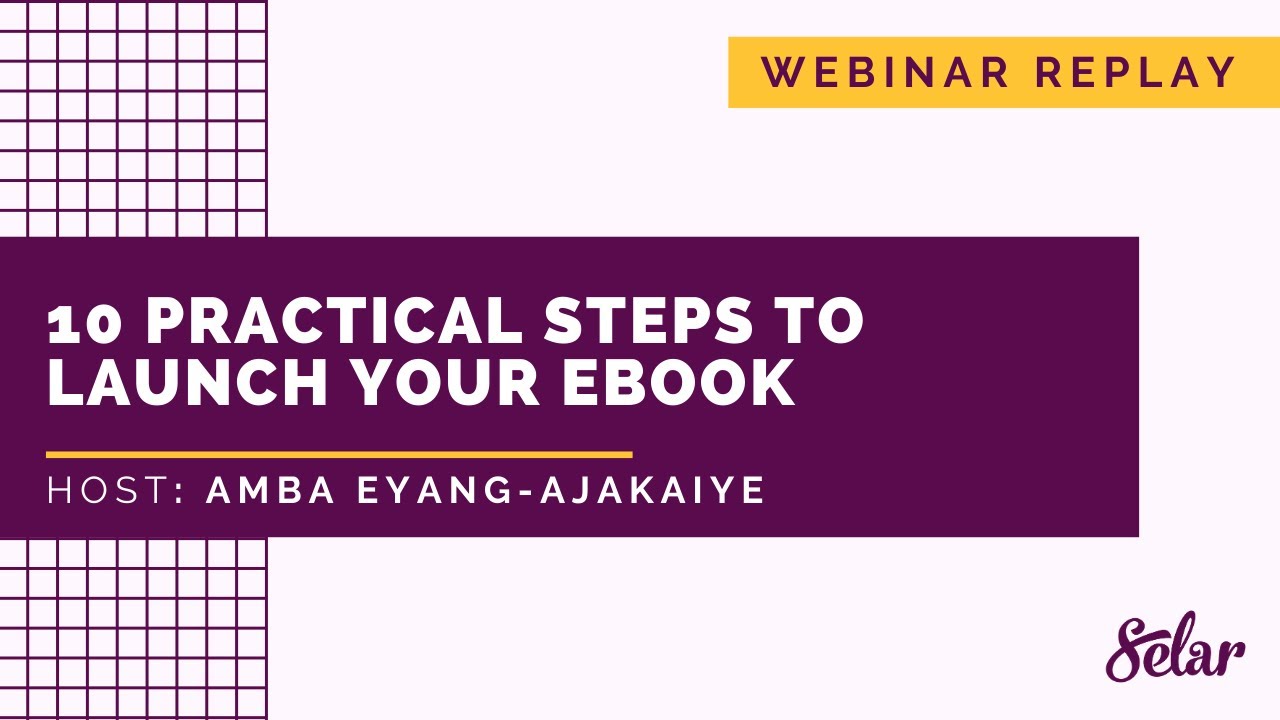 10 Practical Steps To Launch Your eBook By Amba - YouTube
