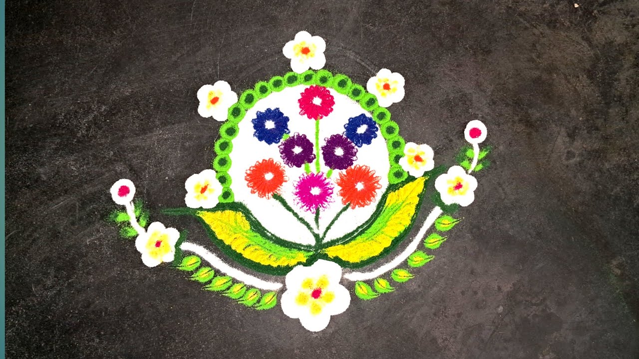 Easy Rangoli Secrets Revealed 🌸| Small Flower Designs| #rangrangoli ...