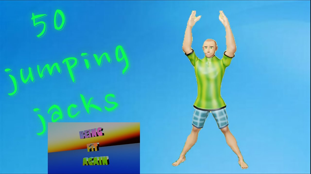 exercise || 50 jumping jacks challenge (full body worm up) - YouTube