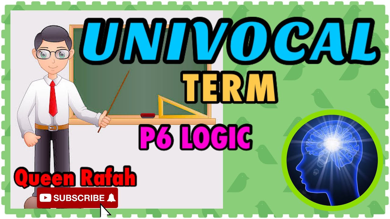 UNIVOCAL TERM P6 His Thoughts About LOGIC QUEEN RAFAH YouTube UNIVOCAL TERM P6 His Thoughts About LOGIC QUEEN RAFAH YouTube