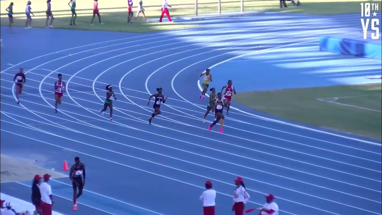 Bahamas U14 200M Girls Finals Carifta Trials and National High School Championships - YouTube