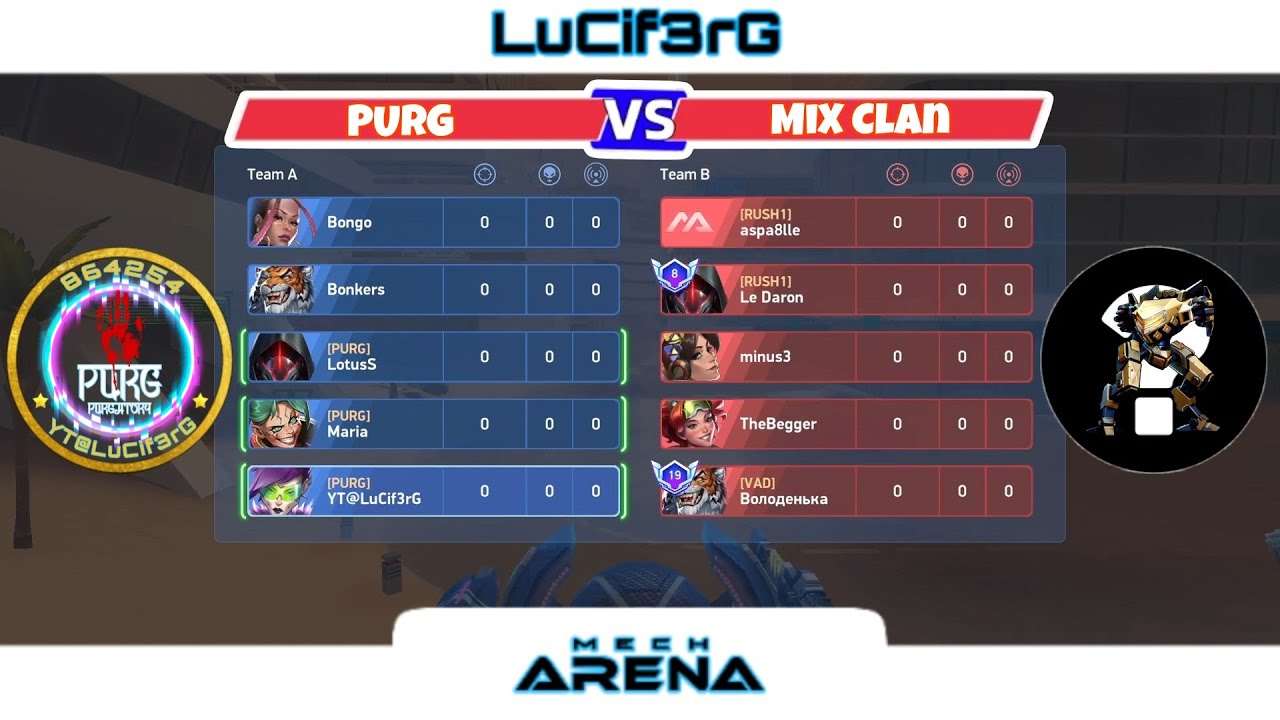 Mech Arena - PURG VS MiX CLAN || Gameplay E169 || (iOS,Android,PC ...