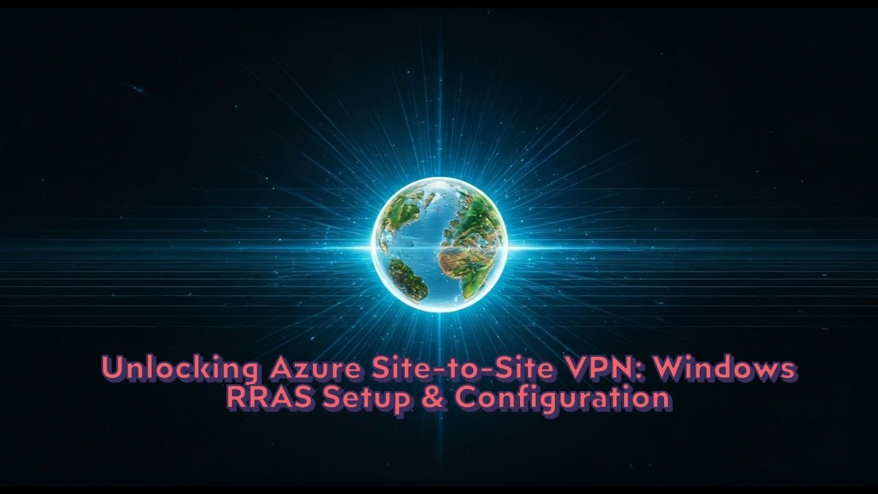 Unlocking Azure Site-to-Site VPN: Windows RRAS Setup & Configuration ...