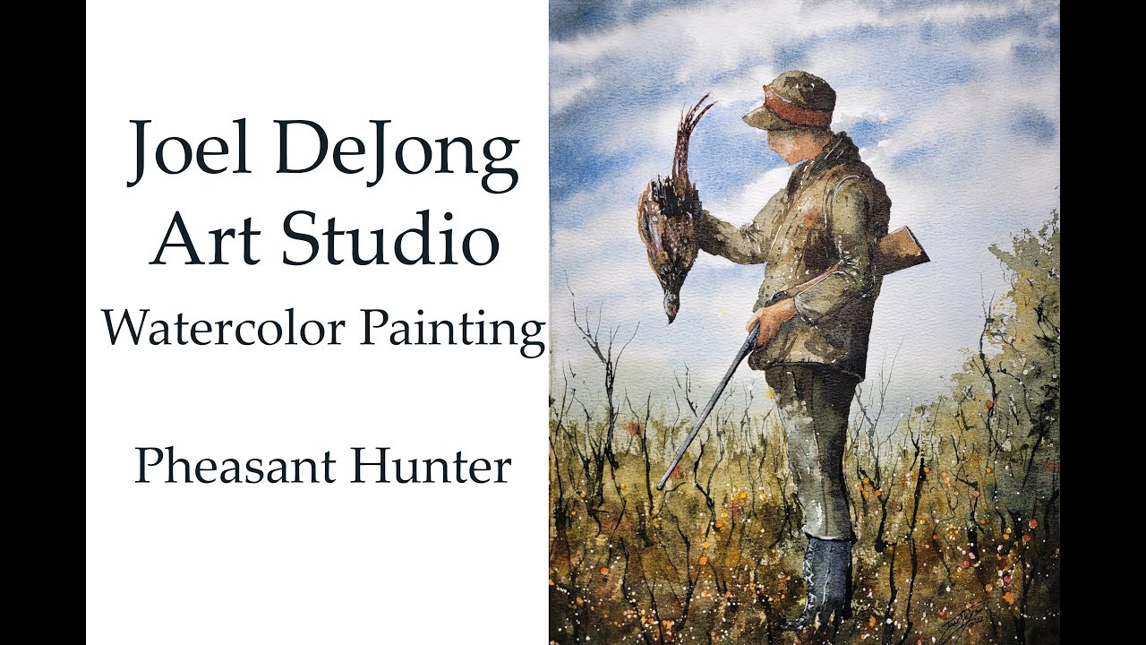 The Pheasant Hunter (Watercolor demonstration tutorial of the painting ...