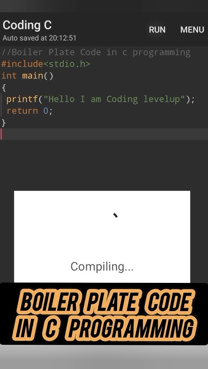 Boiler Plate Code In C-programming #boiler #code #cprogramminginhindi - YouTube