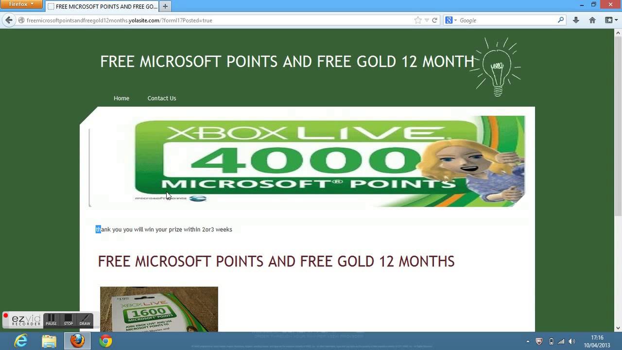 Free microsoft points legit working 2013 . - YouTube