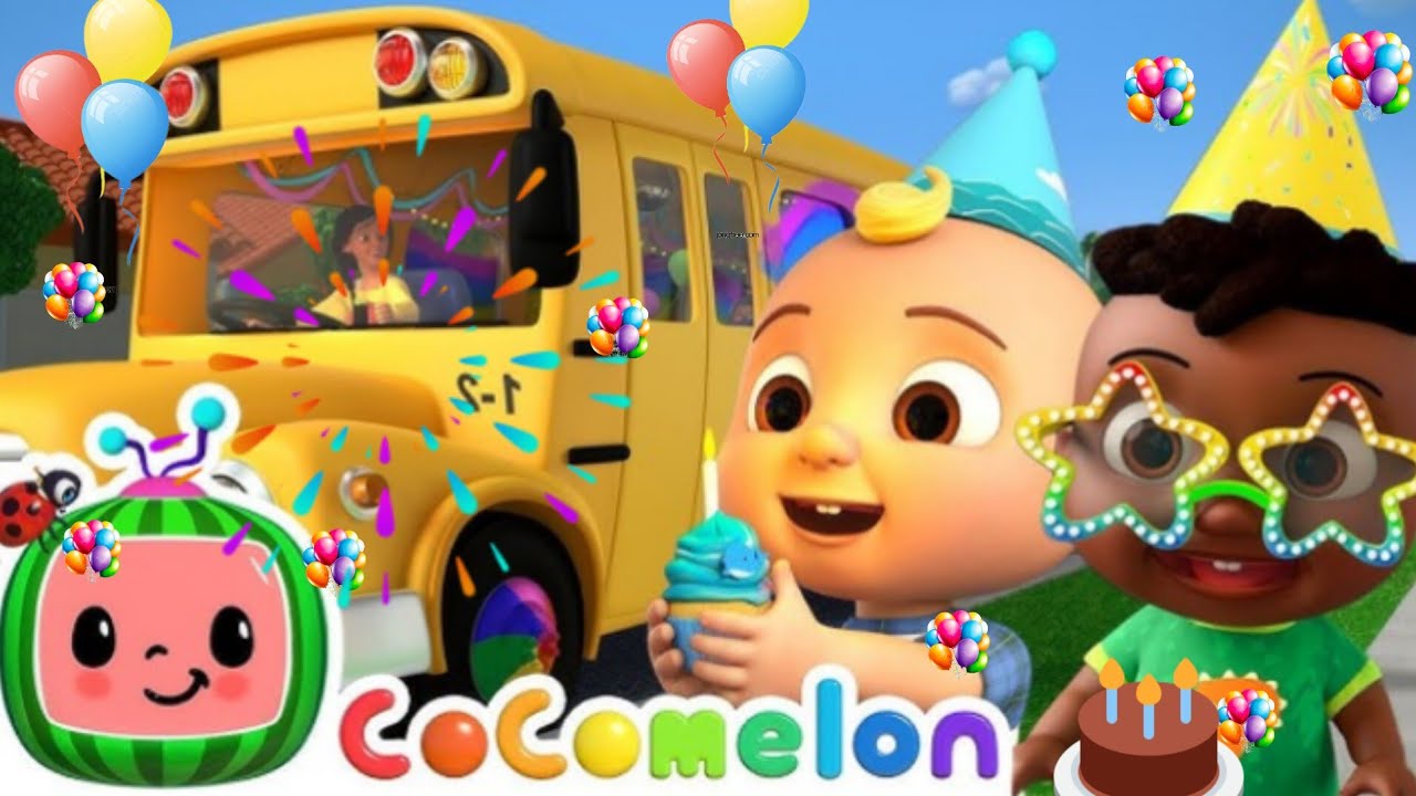 Wheels on the Birthday Bus Song! 🎂 Happy Birthday JJ! CoComelon Nursery ...