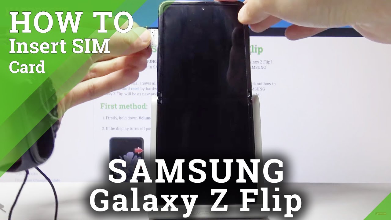 How to Insert SIM in SAMSUNG Galaxy Z Flip – Nano SIM Installation ...