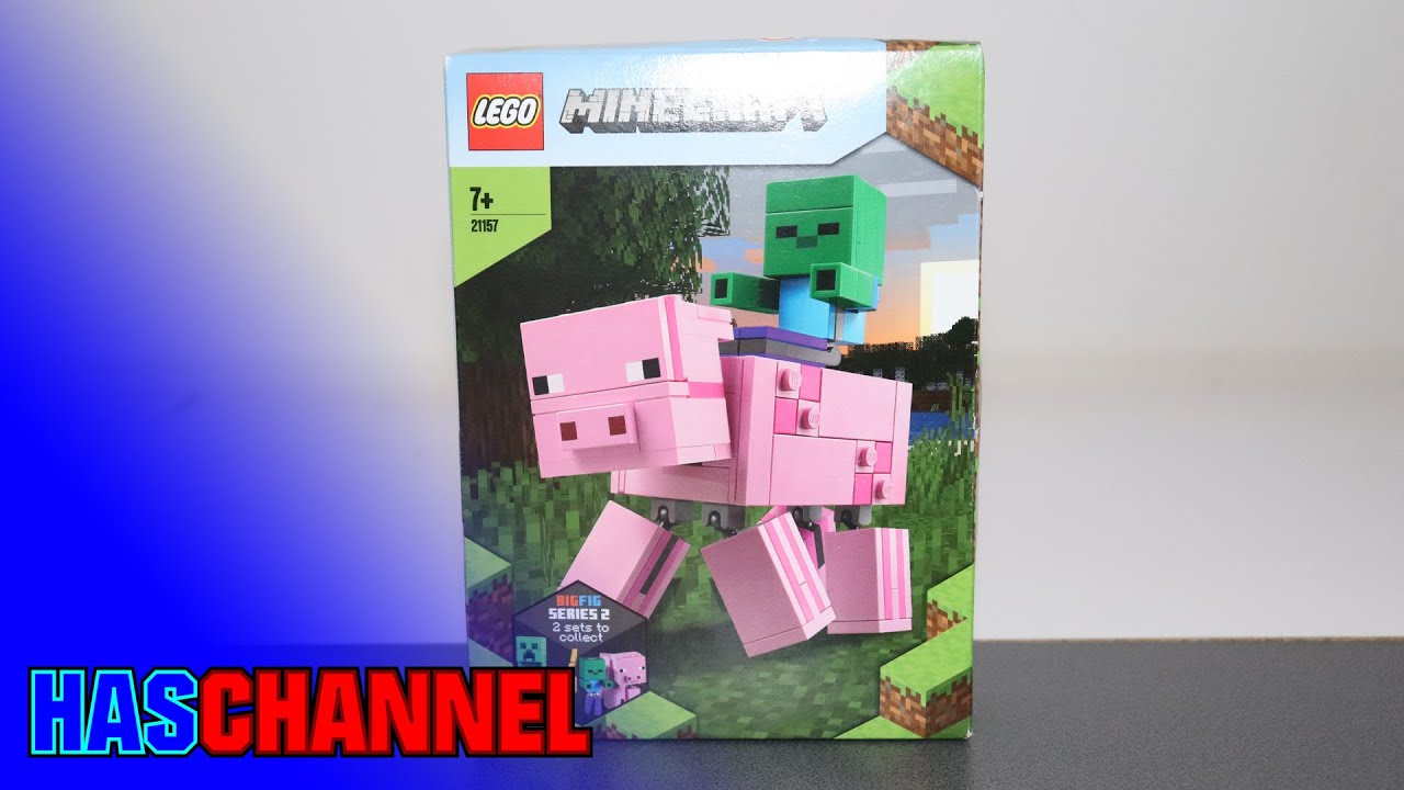 LEGO Minecraft: 21157 BigFig Pig with Baby Zombie Speed Build - YouTube