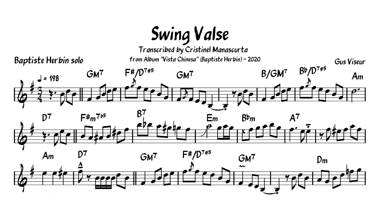 Baptiste Herbin - Swing Valse (transcription) Accords - Chordify