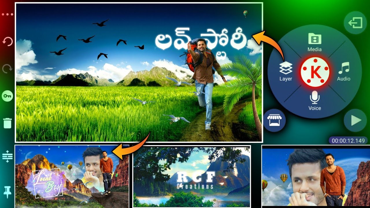 trailer style⚡ nature motion poster video editing editing in kinemaste ...