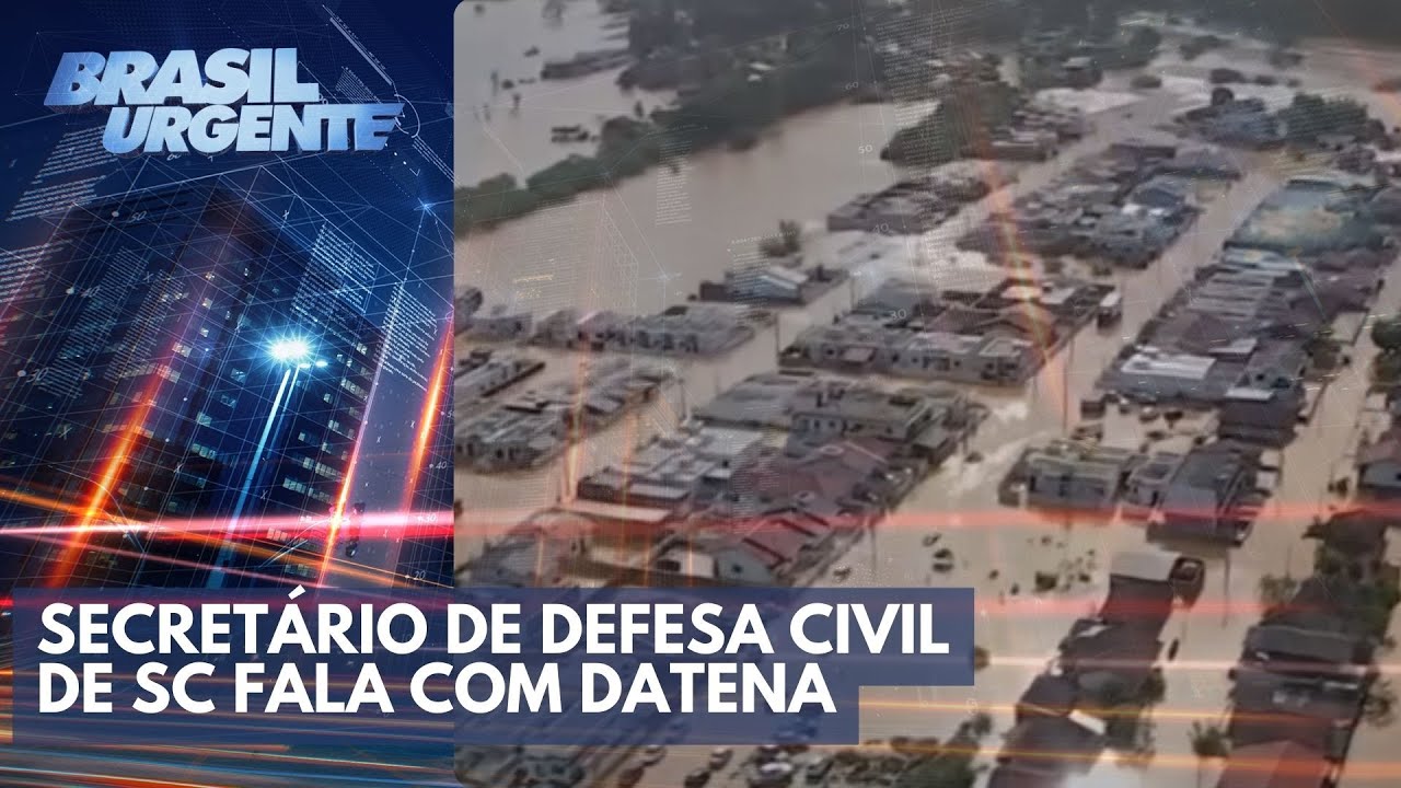 Secretário de Defesa Civil de SC fala ao vivo com Datena - YouTube