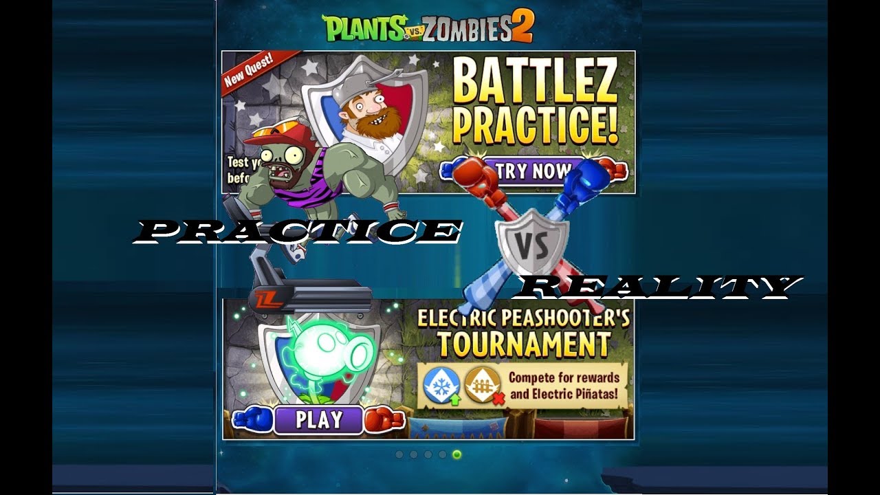 Plants vs Zombies 2 Battlez CARDIO ZOMBIE Practice vs Reality HE JUST ...