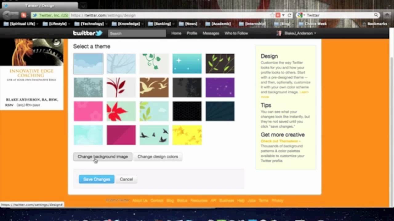How to Create a Custimized Twitter Background? - YouTube