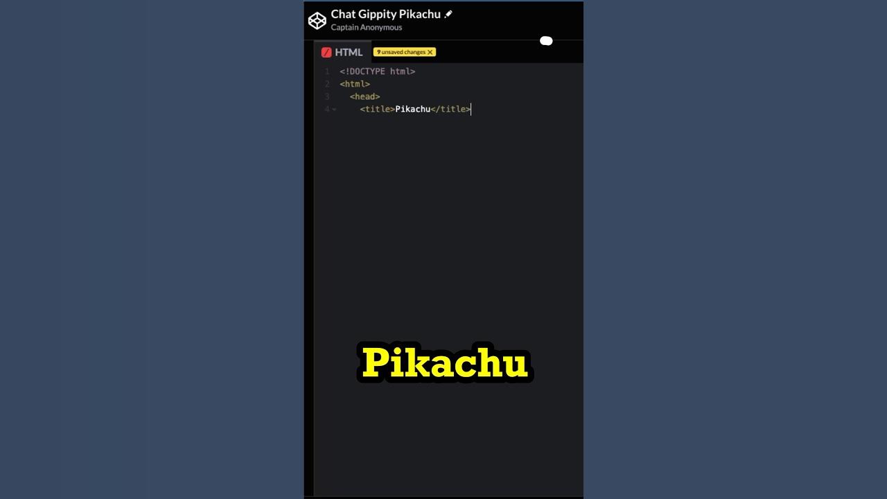 I asked ChatGPT to make a Pikachu… #chatgpt #html #css #pokemon - YouTube