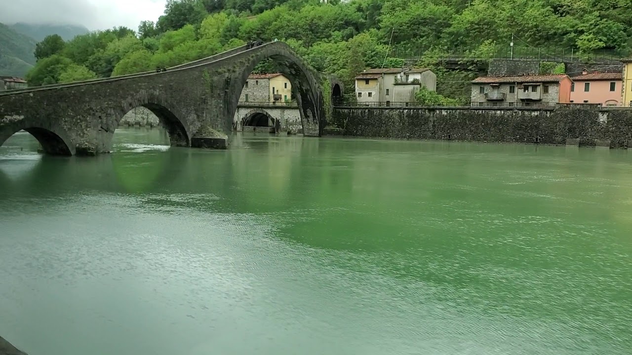 The Serchio River and the Devil's Bridge in Tuscany - YouTube