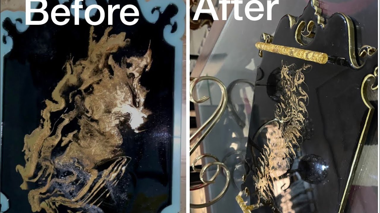How to fix burned resin | Burned resin tray turn into beautiful ...