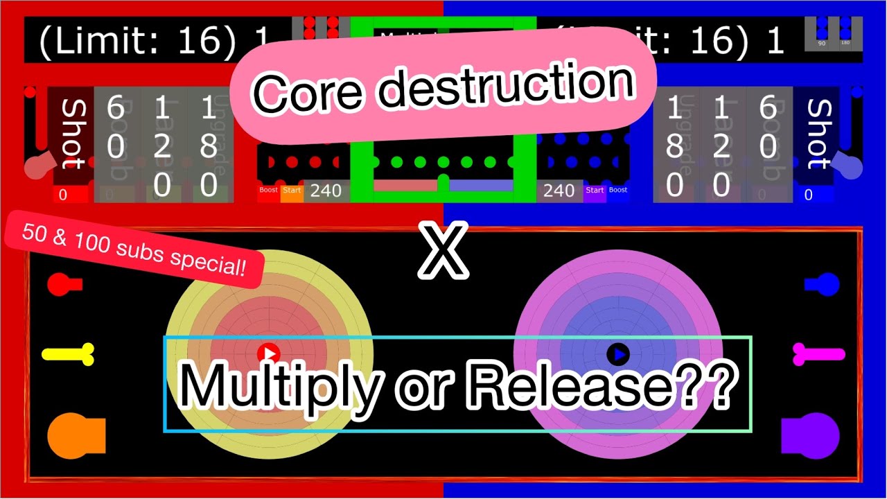 Core destruction x Multiply or Release - Marble race in Algodoo - YouTube