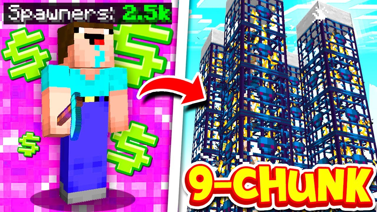 This INSANE 9-CHUNK SPAWNER will make you RICH! | SOLO SKYBLOCK ...