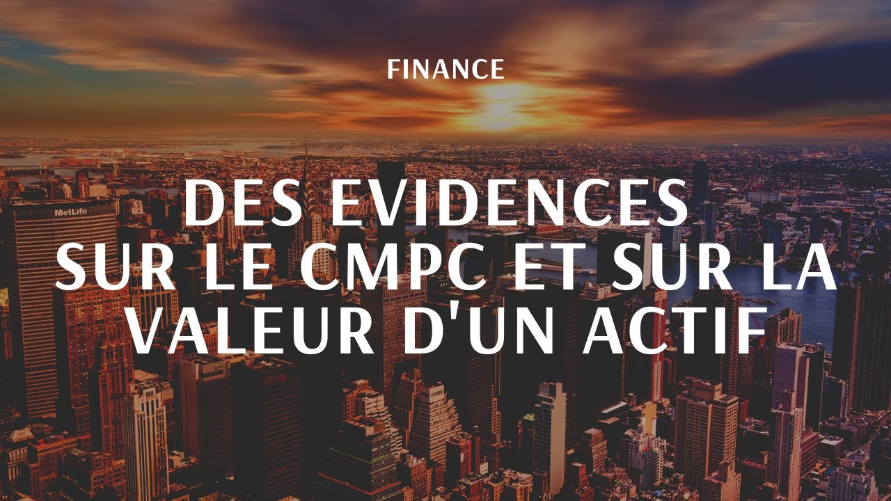 Evidences en finance : autre calcul du CMPC et justification de la ...