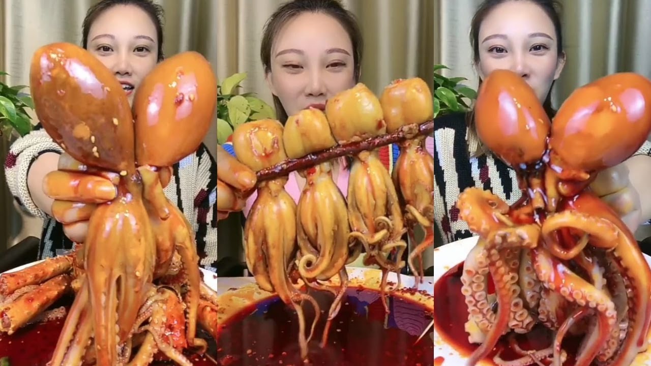 [MUKBANG] Spicy seafood Octopus Eating Show compilation🌶🌶 - YouTube